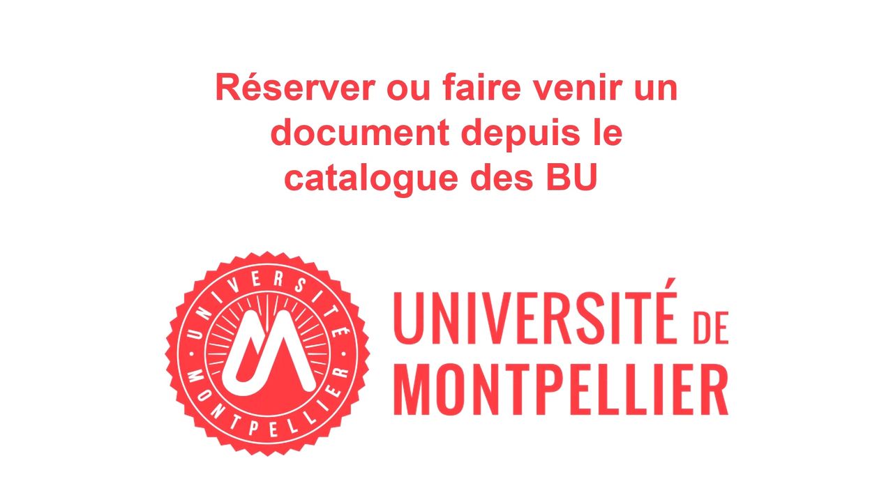 Plateforme vidéo de l'université de Montpellier (Pod) - Service Commun de Documentation - Tutos ...